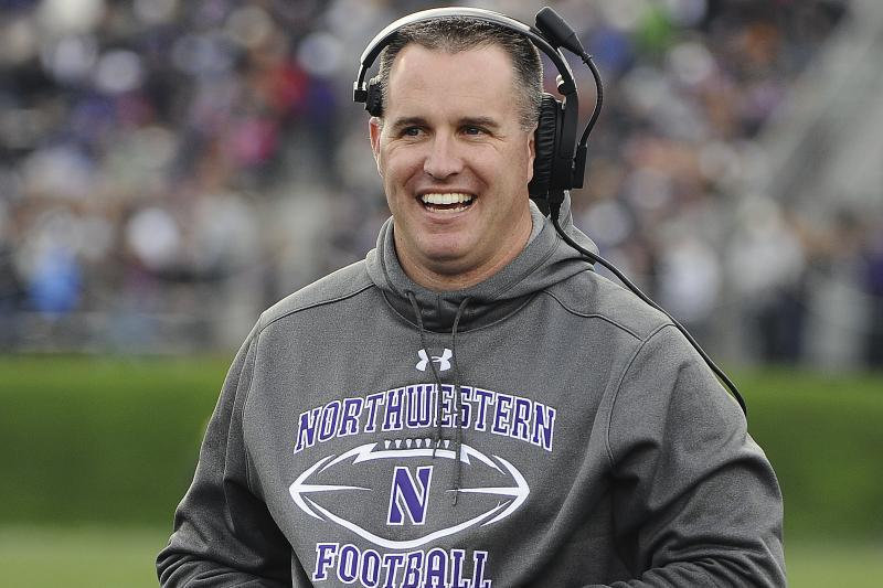 Coach Pat Fitzgerald is the recipient of the 2021 Stallings Award