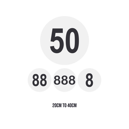 Circle Racing Number | Kingdom Vinyls