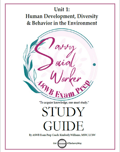 Unit 1_Study Guide | SAVVY SOCIAL WORKER