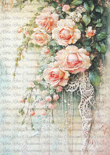 VP-90-Reba's Roses | Reba Rose Creations8.25x11.75 30 GSM Rice Paper ...