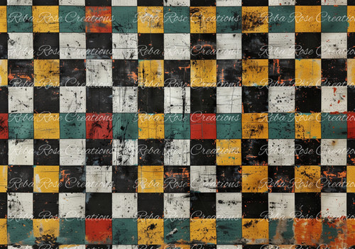 1046 - Checkered Confetti! | Reba Rose CreationsA4 Rice Paper 8.25 x 11 ...