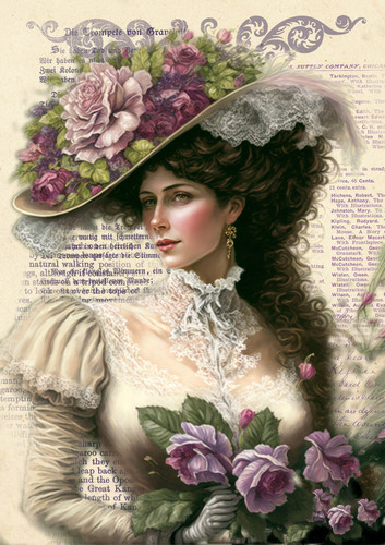 Victorian Lady | Reba Rose CreationsA4 Rice Paper 8.2 x 11.745 gsm ...