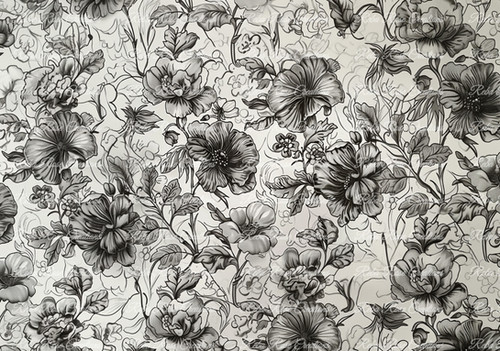 1007 - Graphite Flower Background | Reba Rose CreationsA4 Rice Paper 11 ...