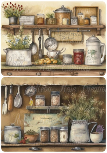 0325 - Farmhouse Kitchen | Reba Rose CreationsA4 Rice Paper 8.2 x 11. ...
