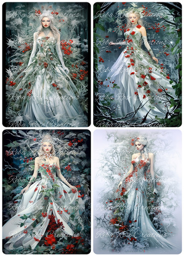 Winter Gowns Digital Download | Reba Rose Creations10 Sheets: 8.25 x 11 ...
