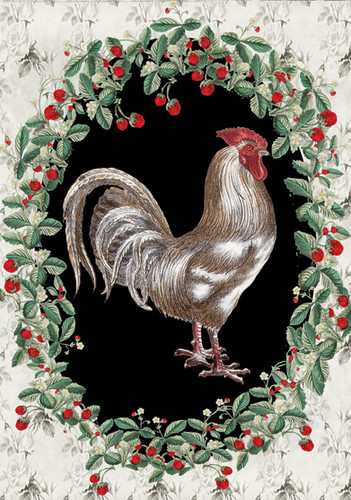 0037 - Strawberry Rooster One | Reba Rose CreationsA4 Rice Paper 8.2 x ...