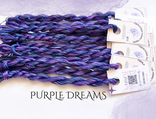 Purple Dreams| Hand Dyed Embroidery Floss | Multi-Color Variegated ...