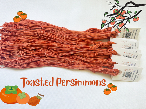Toasted persimmons| Hand Dyed Embroidery Floss | Multi-Color Variegated ...