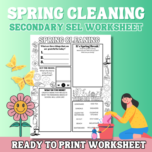 Spring Printable SEL Worksheet | Finally Teaching