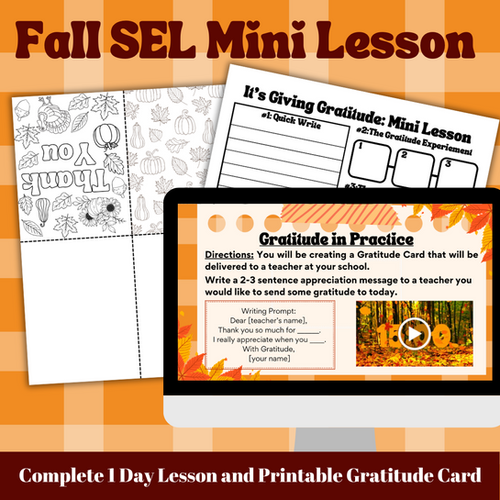 Gratitude: SEL Mini Lesson | Finally Teaching