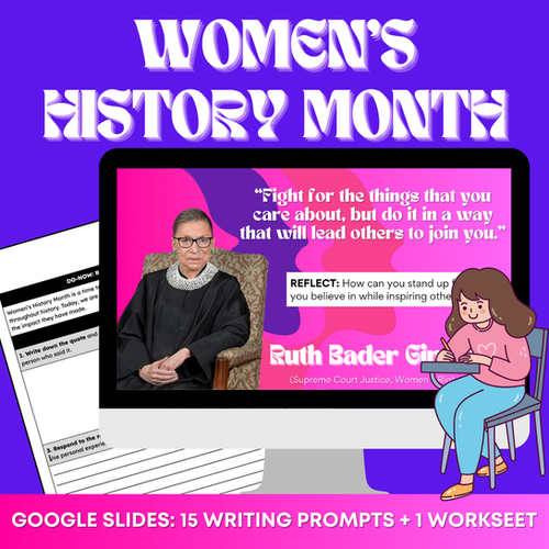 Women's History Month Writing Prompts | Finally Teaching