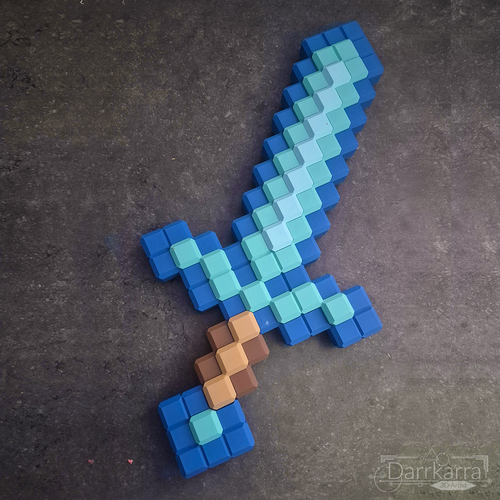Epée Minecraft 3D Printed | Darrkarra