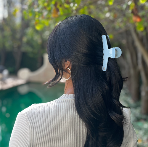 Acetate Line Hair Claw 11.5cm Gelato Glacier Blue | AU$32.99