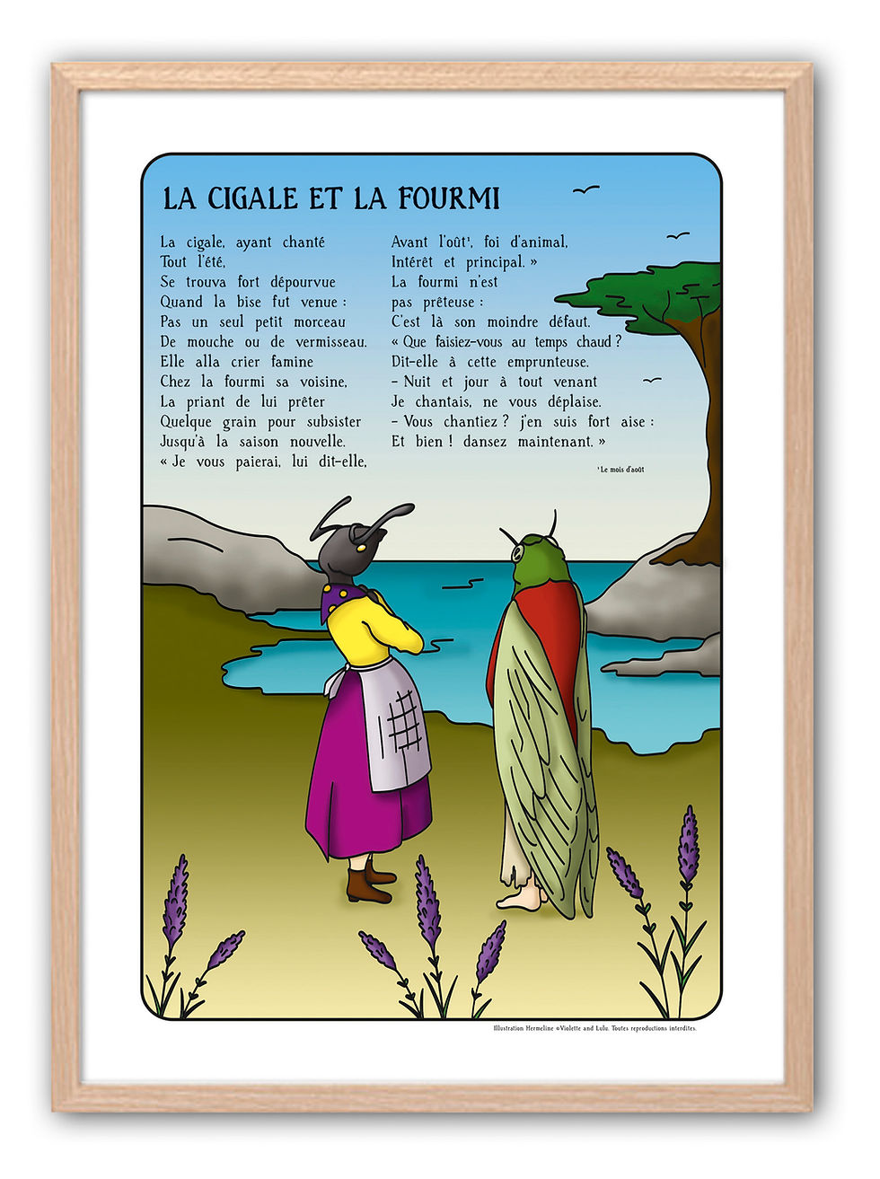 Affiche “Fables de La Fontaine” - Cigale | violette-and-lulu