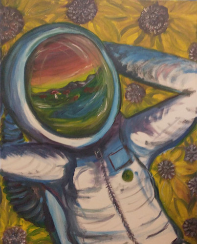 A Bed of Sunflowers (gloss print) | Red Van Grow