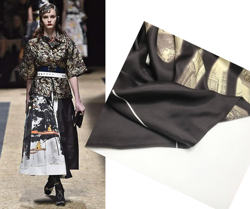 Prada בד משי (פאנל) | Fabrics from Italy