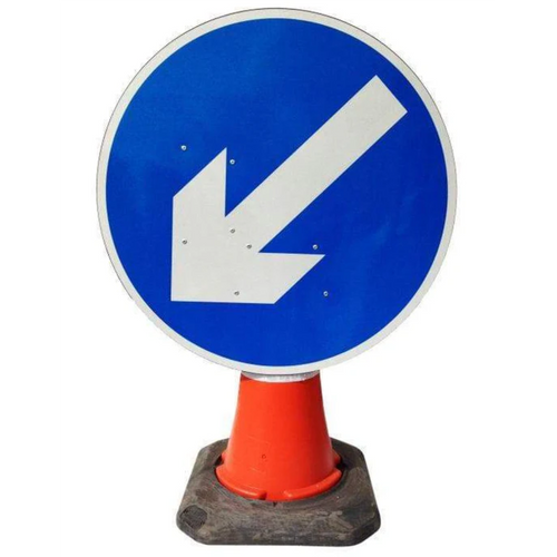 Cone-Mounted Arrow Sign | DCR