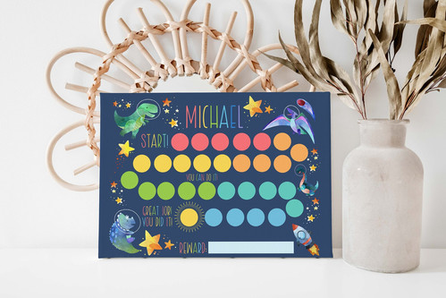 Dinosaur Reward Chart | Moon Bunny Studios