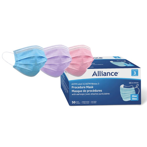 Level 3 Procedural Masks: Alliance Face Mask L3 with Earloop, Box of 50