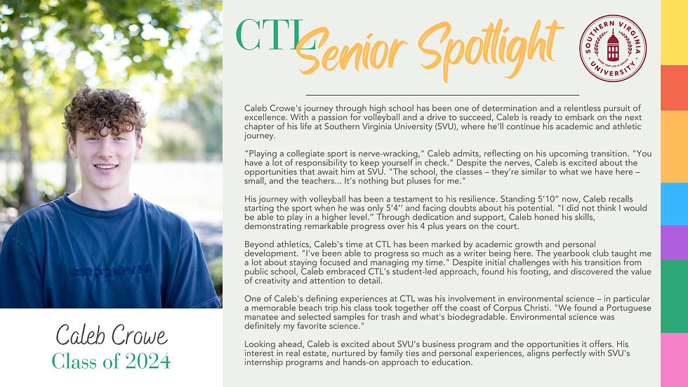 Caleb Crowe Senior Spotlight | CTL