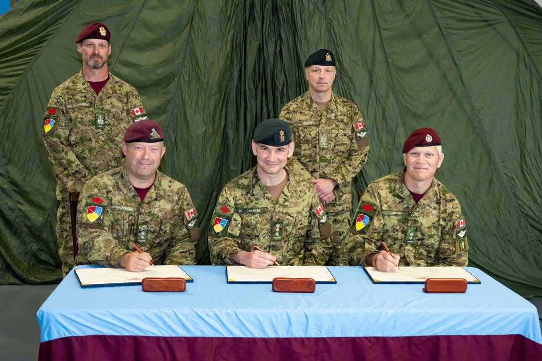 CHANGE OF COMMAND at The CANADIAN ARMY ADVANCED WARFARE CENTRE (CAAWC).