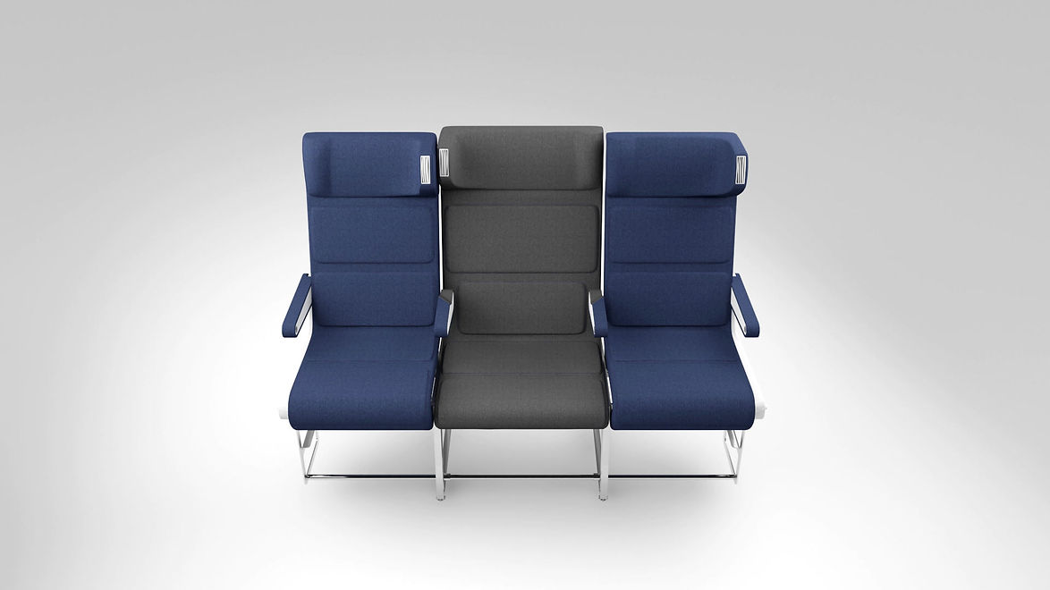 Molon Labe Seating - S2 Staggered Long Haul Airline Seating