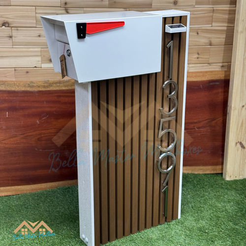 Composite Slatwall Mailbox with Frame Top-Mount Mailbox ...