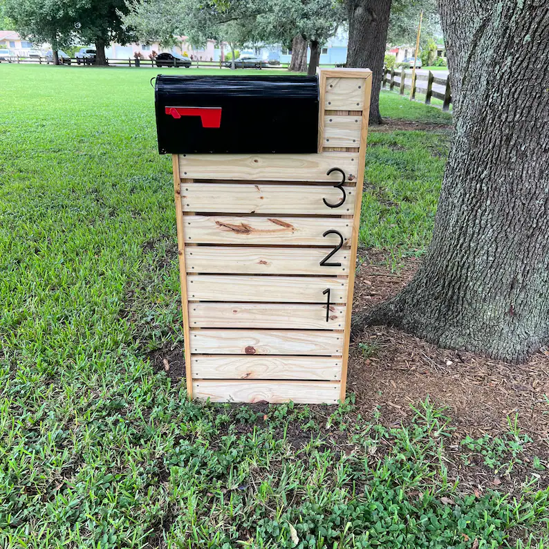 Painted Wood Differents Colors Top-Mount Mailbox | Bellamastermailbox B