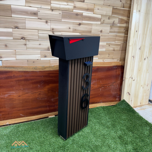 Baby Norx Brown Composite with Frame Top-Mount Mailbox-New ...