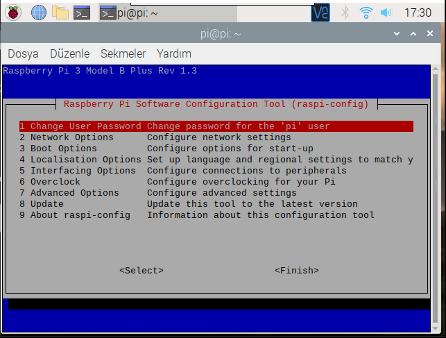Raspberry Pi Temel Ayarlar (raspi-config)