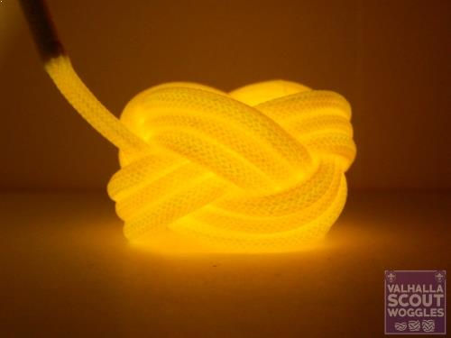 Yellow Luminescent Turks Head Scout Woggles