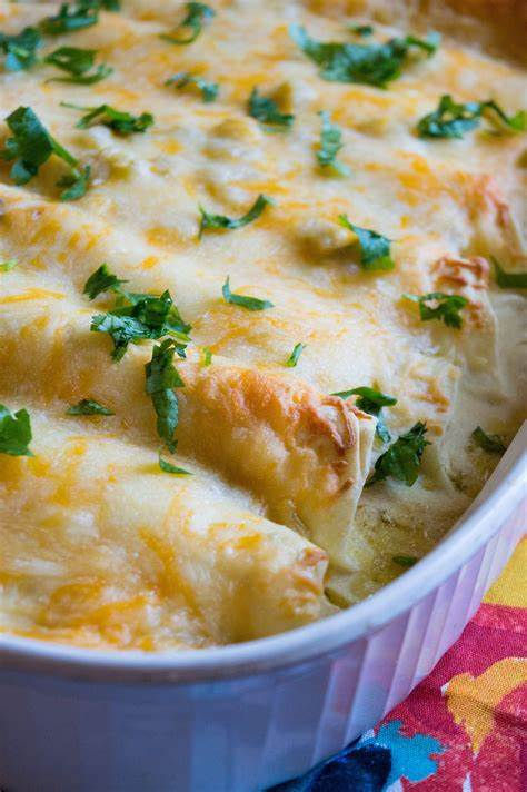 Creamy White Chicken Enchiladas | My Baby Experts