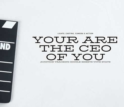 'Actor Performer Business Management Template: Audition Log & Tracking ...