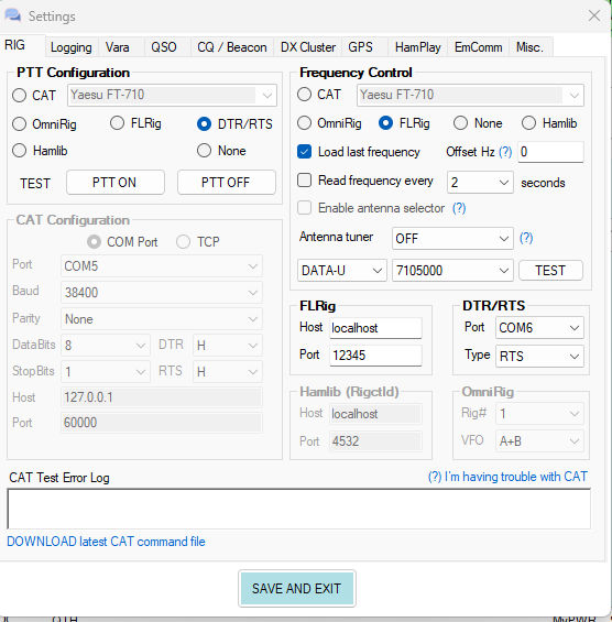 Rig Control with V10.4.3 | VarAC