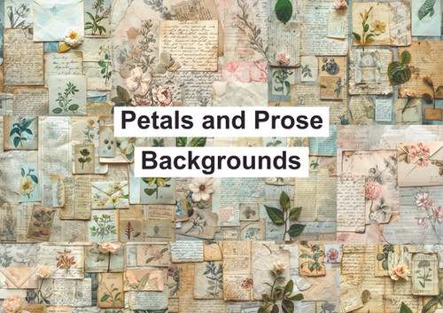 Petals and Prose Backgrounds US LETTER | 49dragonflies