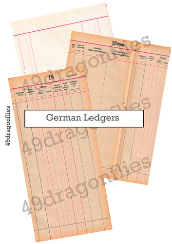 Vintage Ledgers German | 49dragonflies
