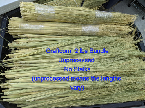 Craftcorn (no stalks) 20"-32" unprocessed lengths, 2 lb bundles Natural ...
