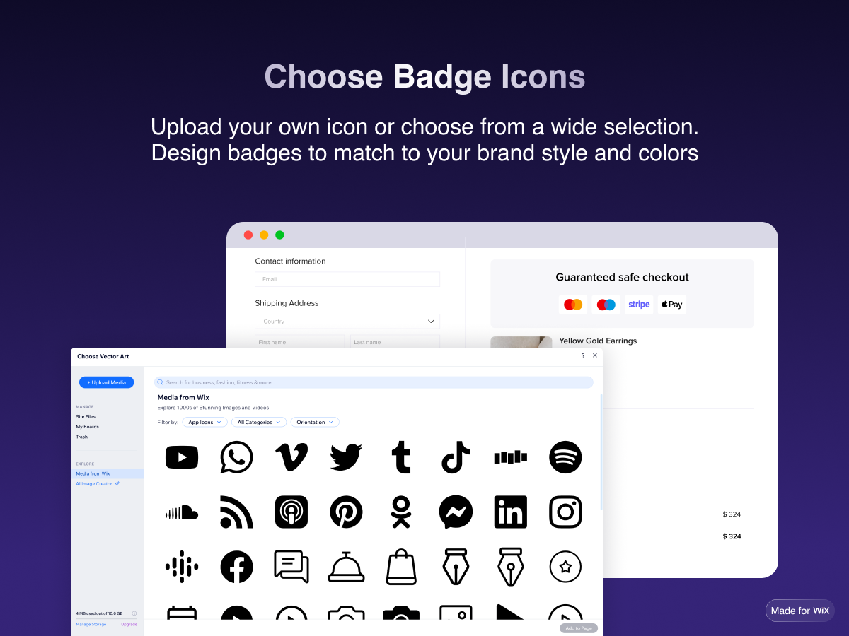 Payment Icons Checkout Badges | Wix App Market | Wix.com