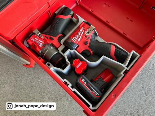 Packout Drawer M12 Drill & Impact Gen 3 Insert | 3D Technologies USA