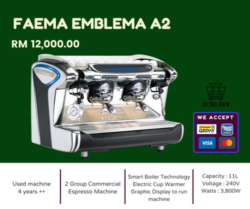 FAEMA EMBLEMA A2 - 2 GROUP | Second Brew Malaysia