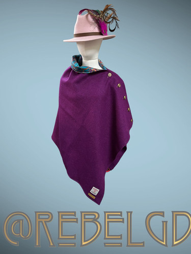 Harris Tweed® and Liberty Silk Bespoke Cape | @RebelGD