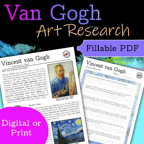 Vincent Van Gogh Biography Lesson with Questions