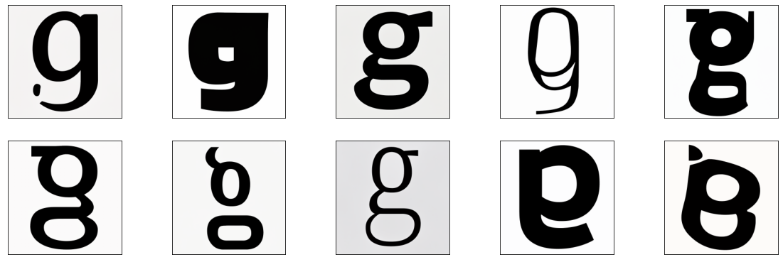 # 6 Training a diffusion model with a more complicated letterform