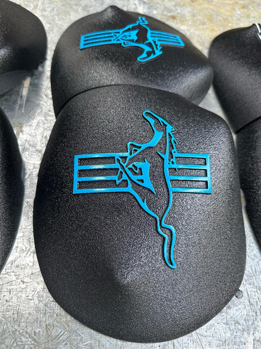 Custom pony Strut tower covers caps