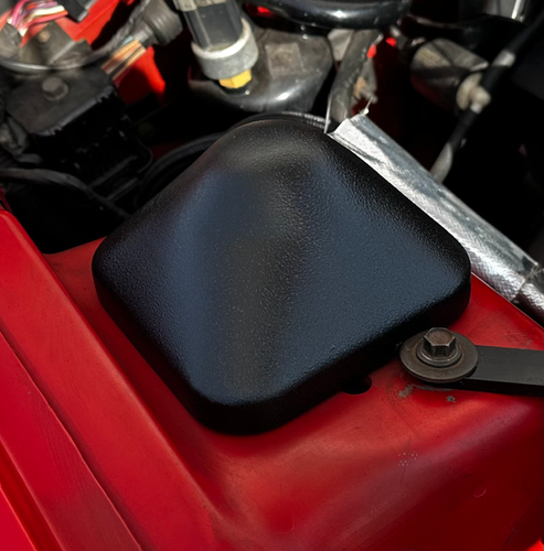 1994-2004 Mustang Strut Tower Covers (embossed all black) | Custom Pony