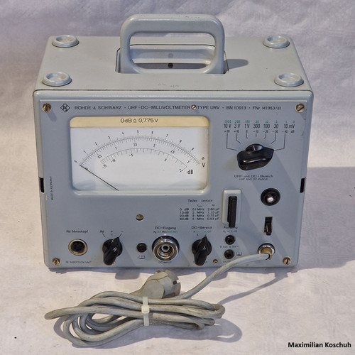 Rohde & Schwarz URV BN10913 UHF-DC-Millivoltmeter dB-Meter | Koschuh ...