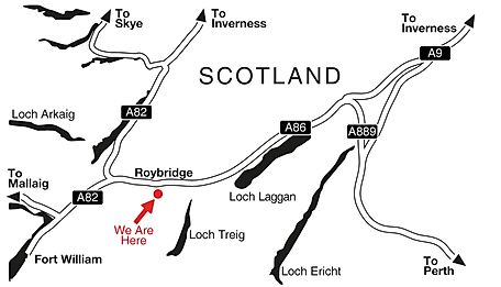 Contact or find us - Bunroy Park, Roy Bridge - Fort William
