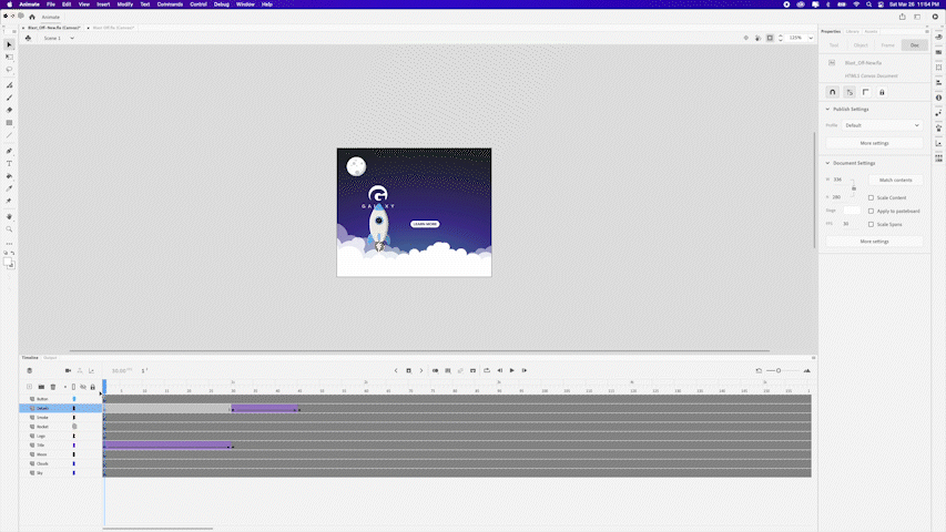 Learn how to create a digital ad for social media using Adobe Animate
