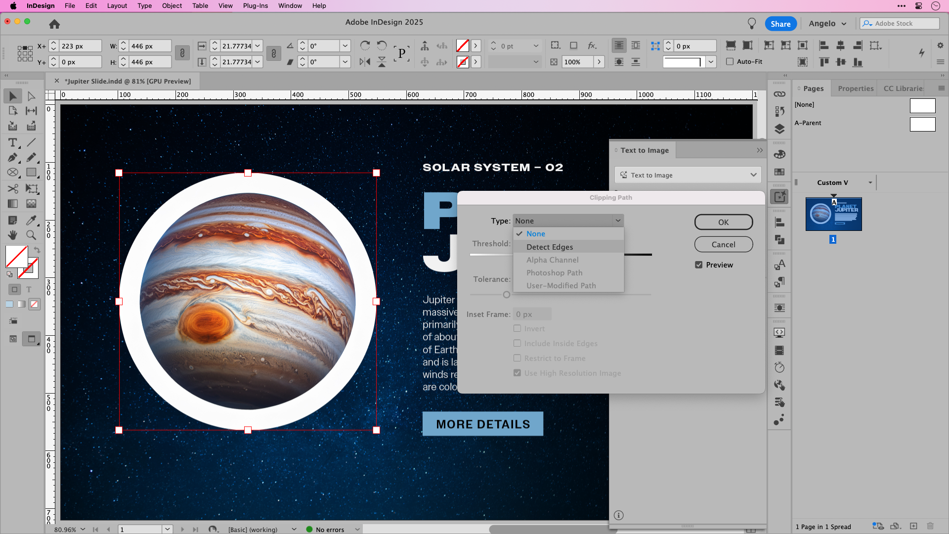 Learn how to remove backgrounds from AI-generated images in InDesign