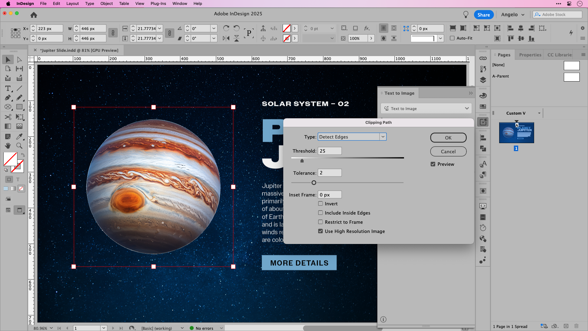 Learn how to remove backgrounds from AI-generated images in InDesign